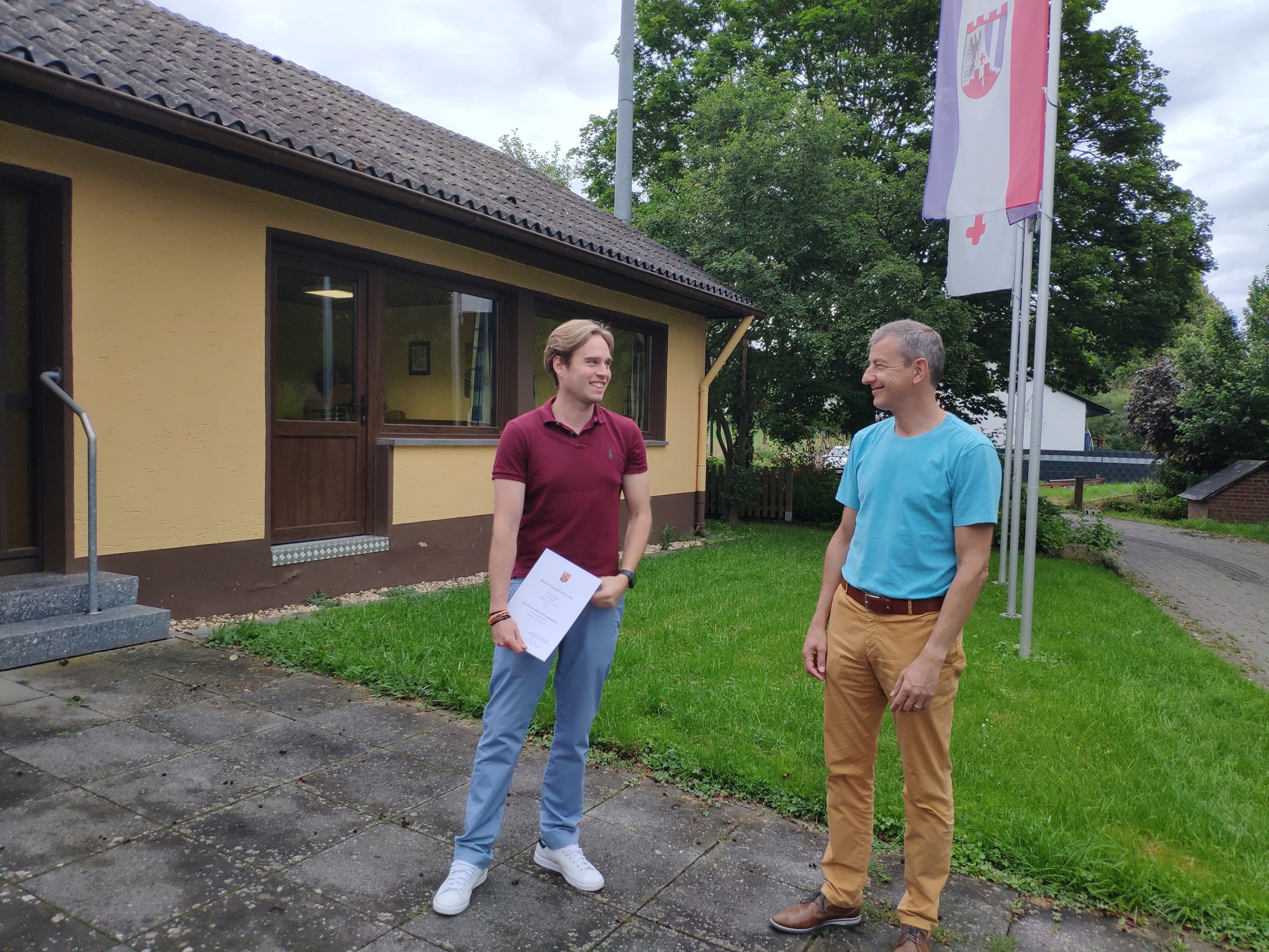 Begrüßung durch Bürgermeister Michael Dötsch - Vermessung K Roth